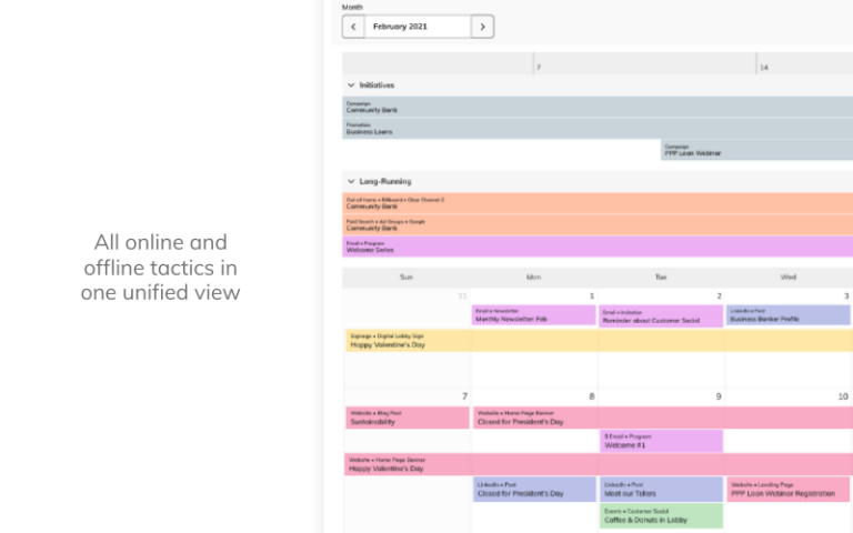 Integrated Marketing Calendar | Omnichannel Visibility